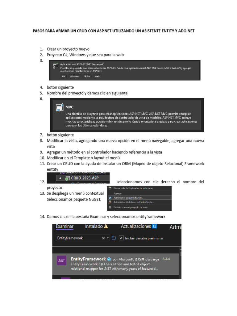 Pasos para Armar Un Crud Con | PDF