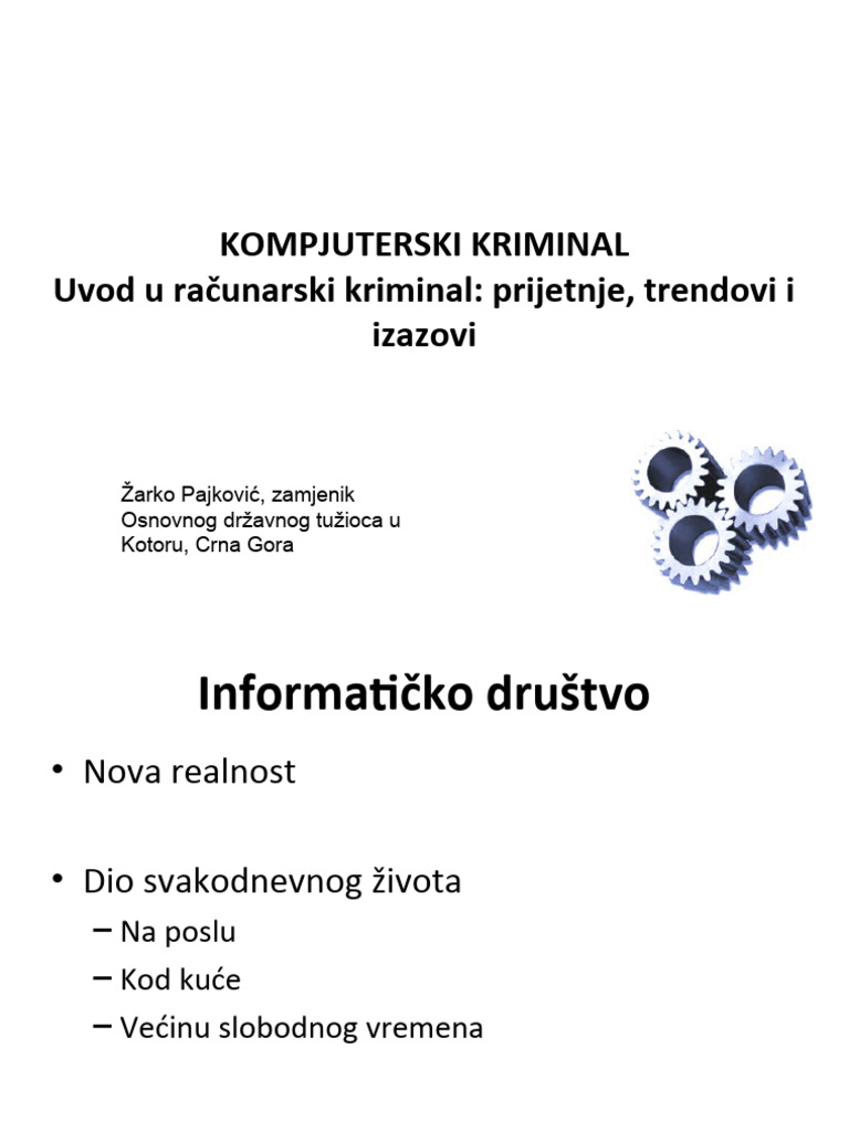 Uvod U Racunarski Kriminal - Prijetnje, Trendovi I Izazovi | PDF