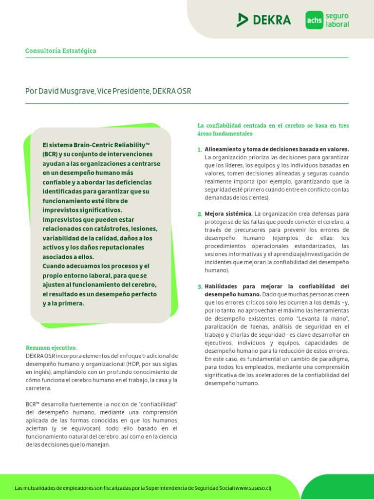 Dekra Sistema Brain-Centric-Reliability | Descargar gratis PDF ...