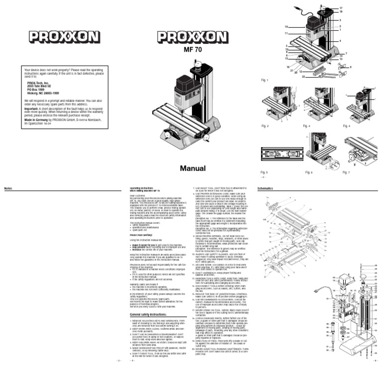 Proxxon MF 70 | PDF