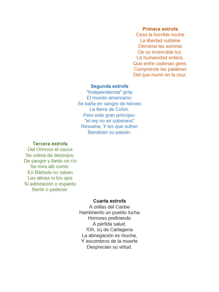 Primera Estrofa | PDF