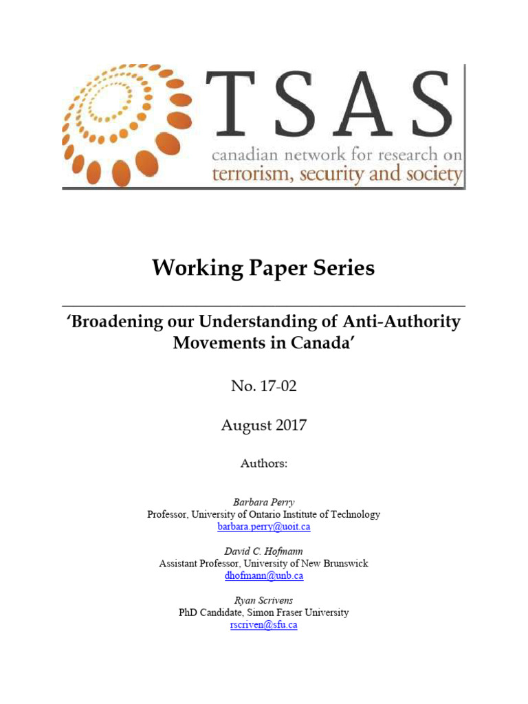 Barbara Perry, David Hofmann Et Ryan Scrivens - Broadening Our ...