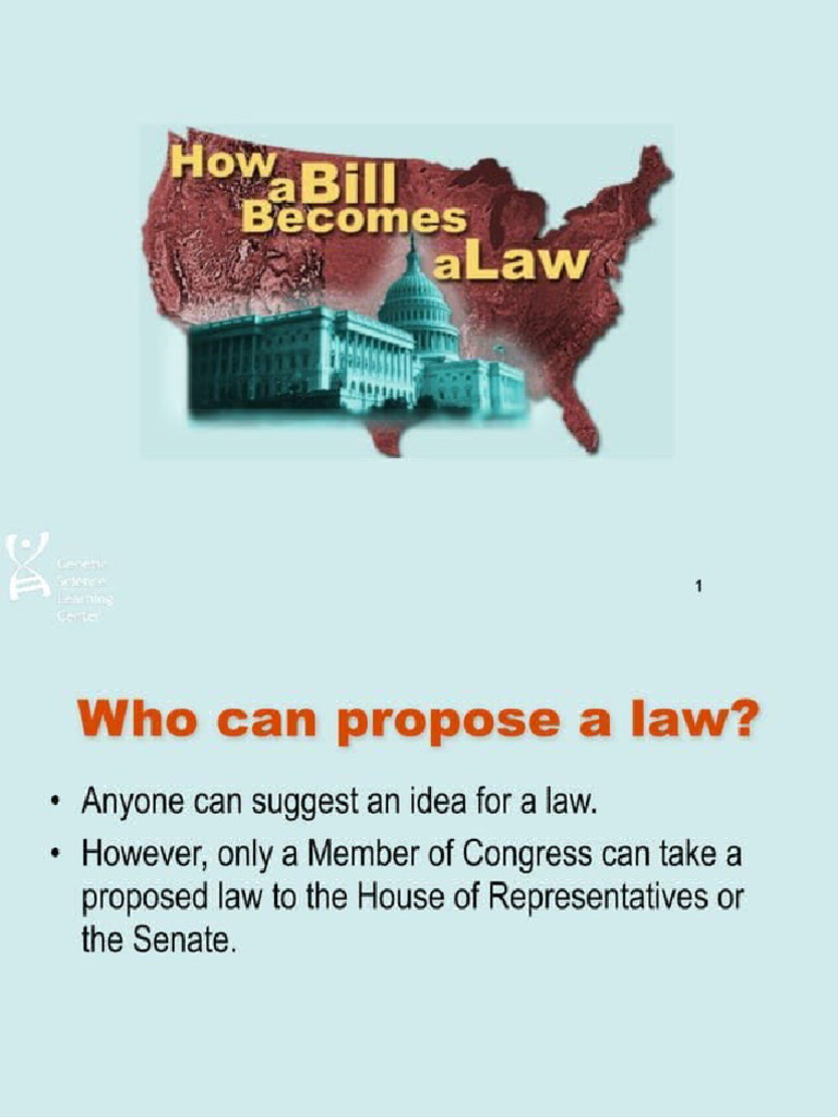 How a Bill Becomes a Law | PDF