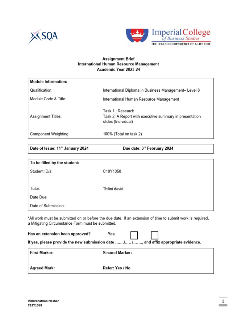 IHRM Final Assignment | PDF | Recruitment | Job Interview