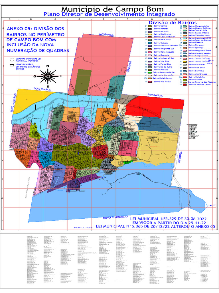 Anexo 05 Plano Diretor Lei 5329 2022 Divisao Dos Bairros No Perimetro ...