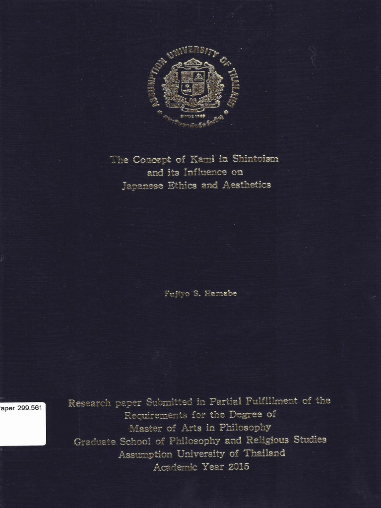 The Concept of Kami in Shinto and Its Influence On Japanese Ethichs and ...