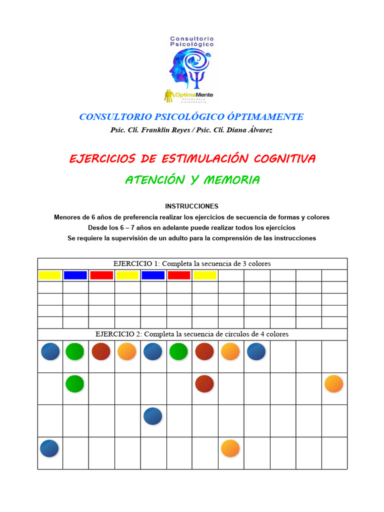 Estimulacion Cognitiva Atencion Y Memoria Pdf Ciencia Cognitiva