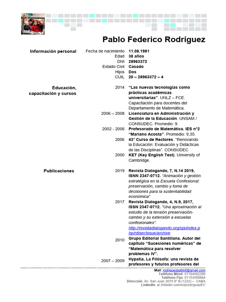 CV Pablo Federico Rodríguez | PDF