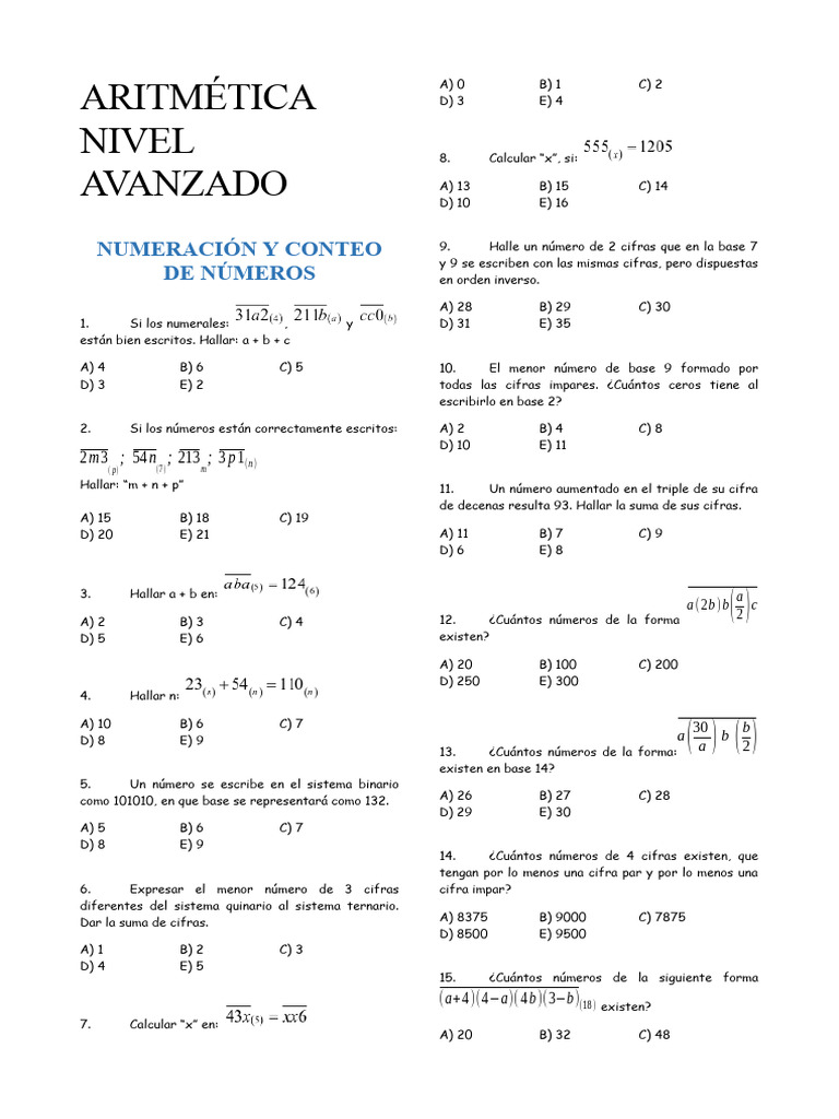 Arit-Nivel Iii-Sem02 | PDF | Matemáticas | Notación Matemática