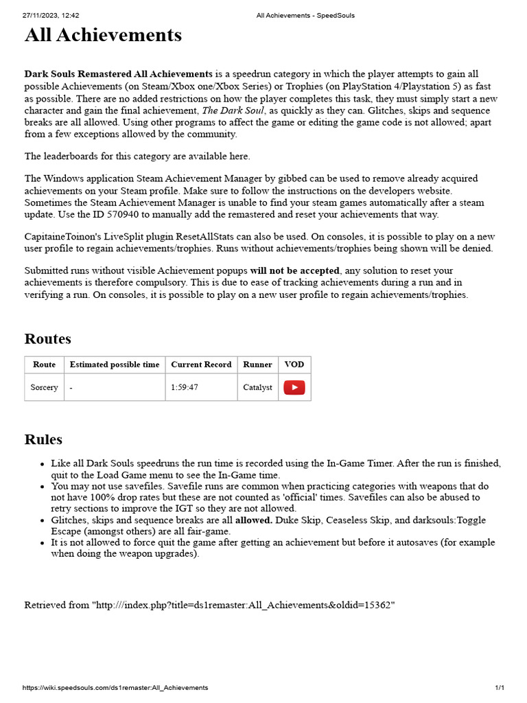 Dark Souls Remastered All Achievements Guide | PDF | Computing ...