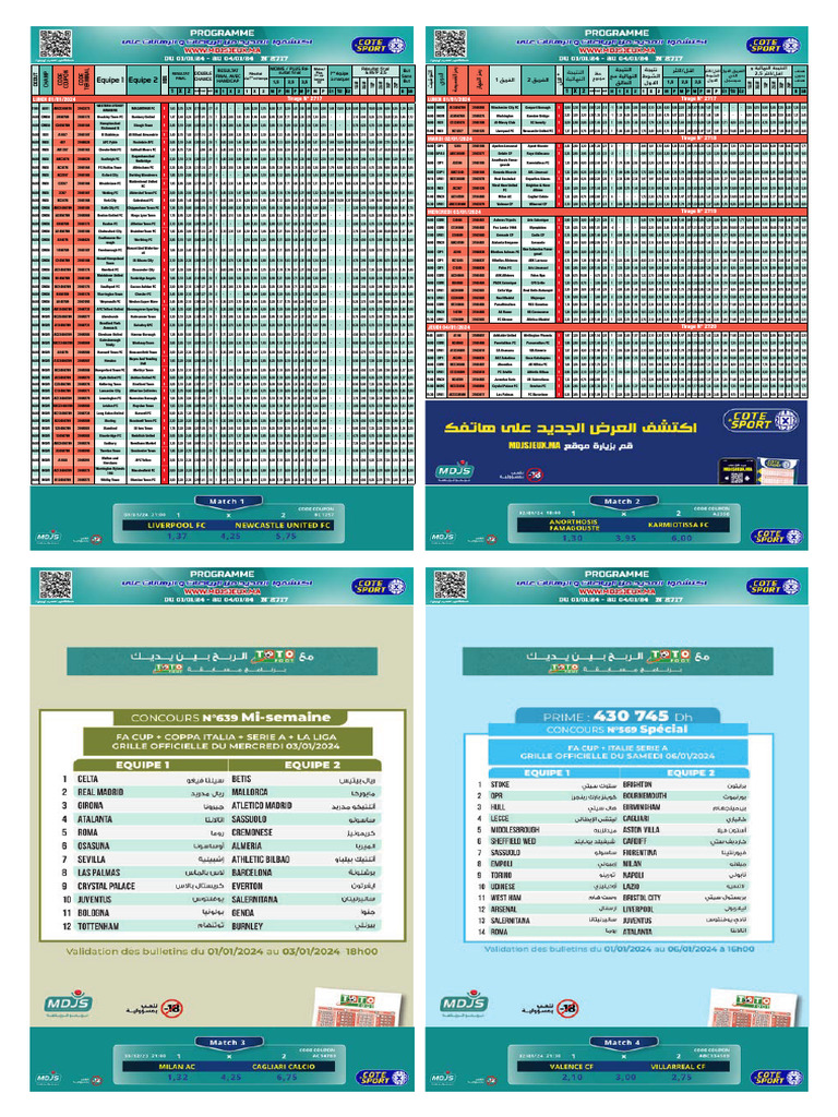 Equipe 1 Equipe 2: LUNDI 01/01/2024 Tirage #2717 LUNDI 01/01/2024 Tirage #2717 | PDF