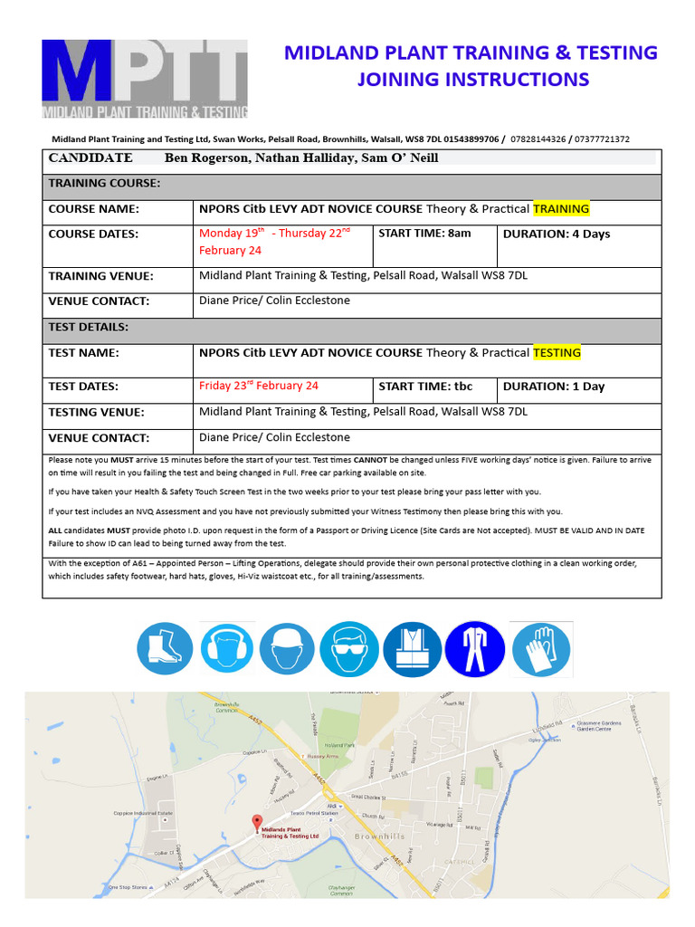 NPORS Citb Levy ADT Novice WC 19th Feb 24 Ben Rogerson, Nathan Halliday ...