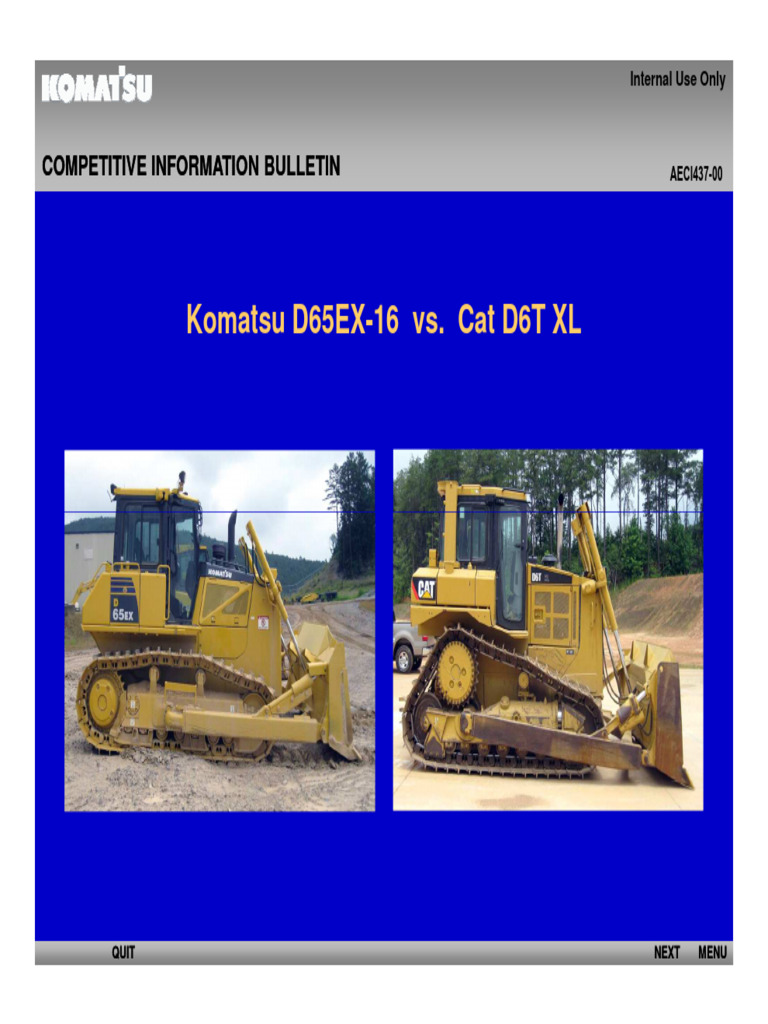 D65EX-16 Vs CAT D6T | PDF