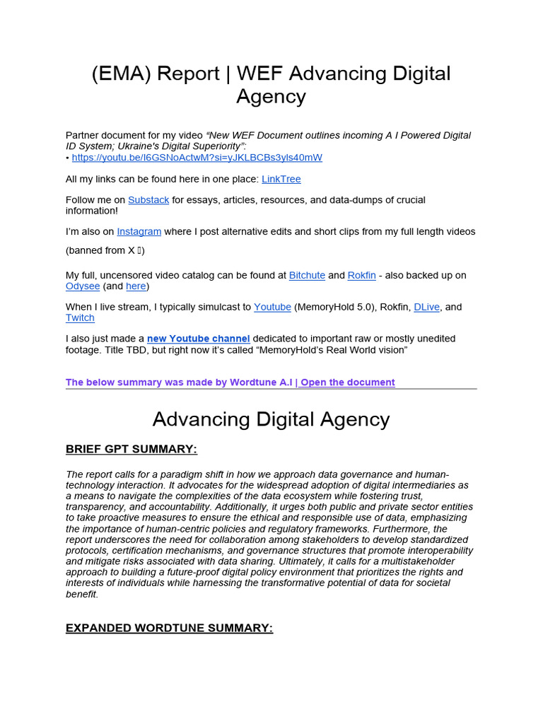 WEF Report on Digital Identity Systems | PDF