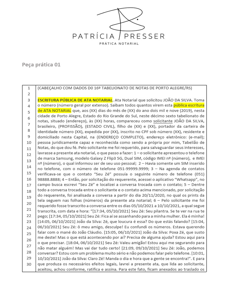 Aula 6 - Ata Notarial | PDF