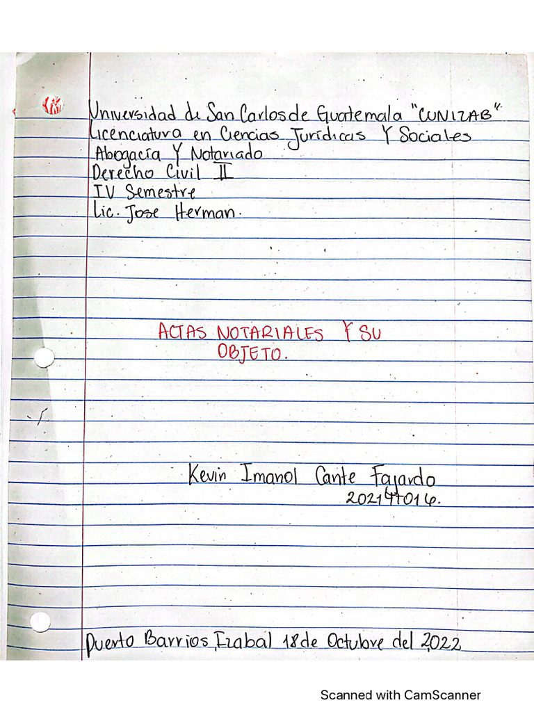 Actas Notariales de Civil II | PDF