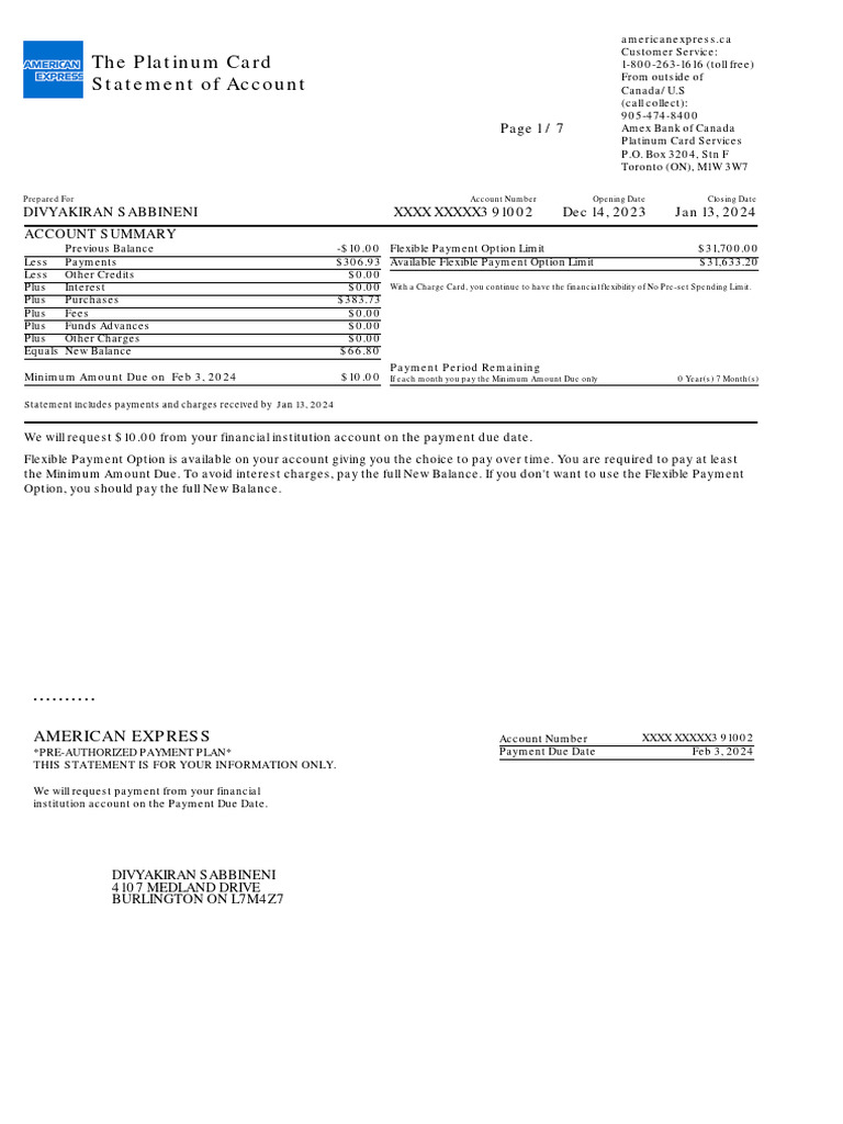 Statement Jan 2024 | PDF | Interest | Payments