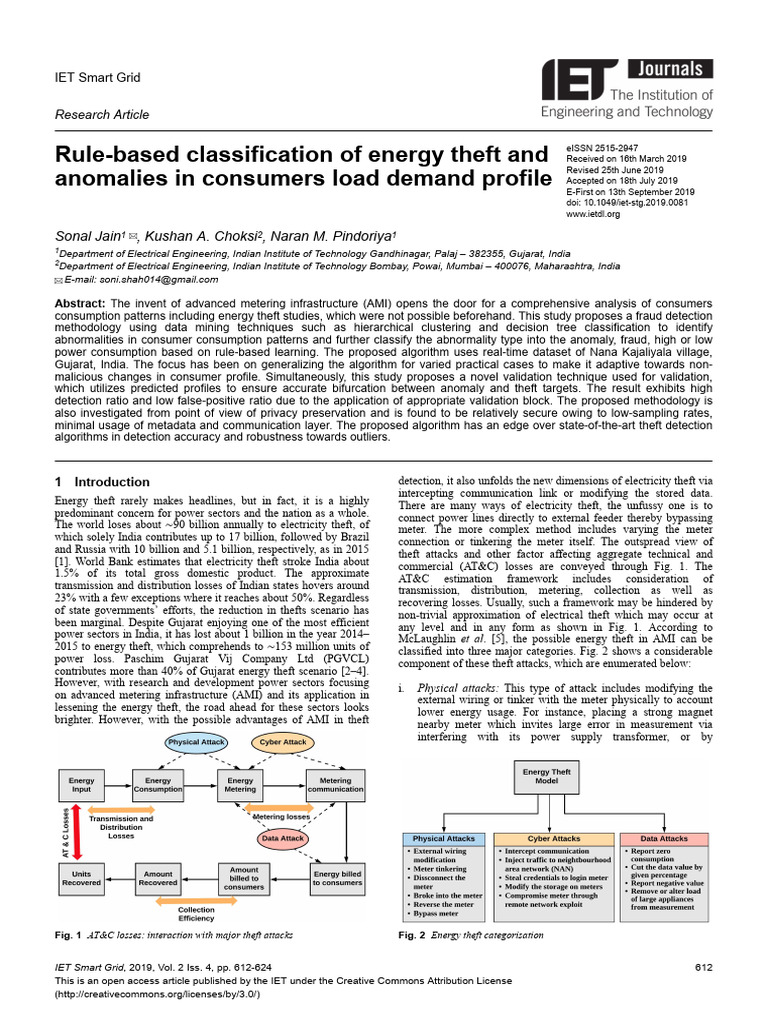 Rule-Based Classification of Energy Theft and Anom | PDF