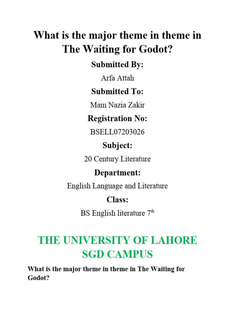 Assign 1 | PDF | Existentialism