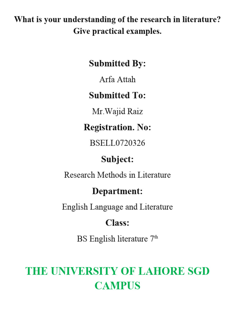 Research lit.1 | PDF