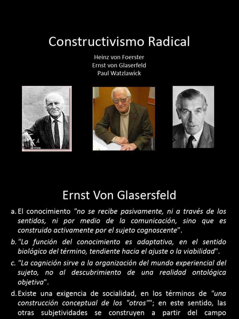 Constructivismo Radical y Construccionismo Social | PDF | Teorías ...