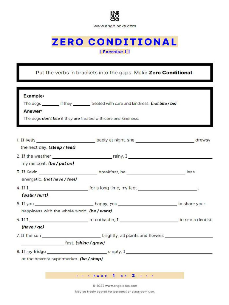 Zero Conditional Exercise 1 | PDF