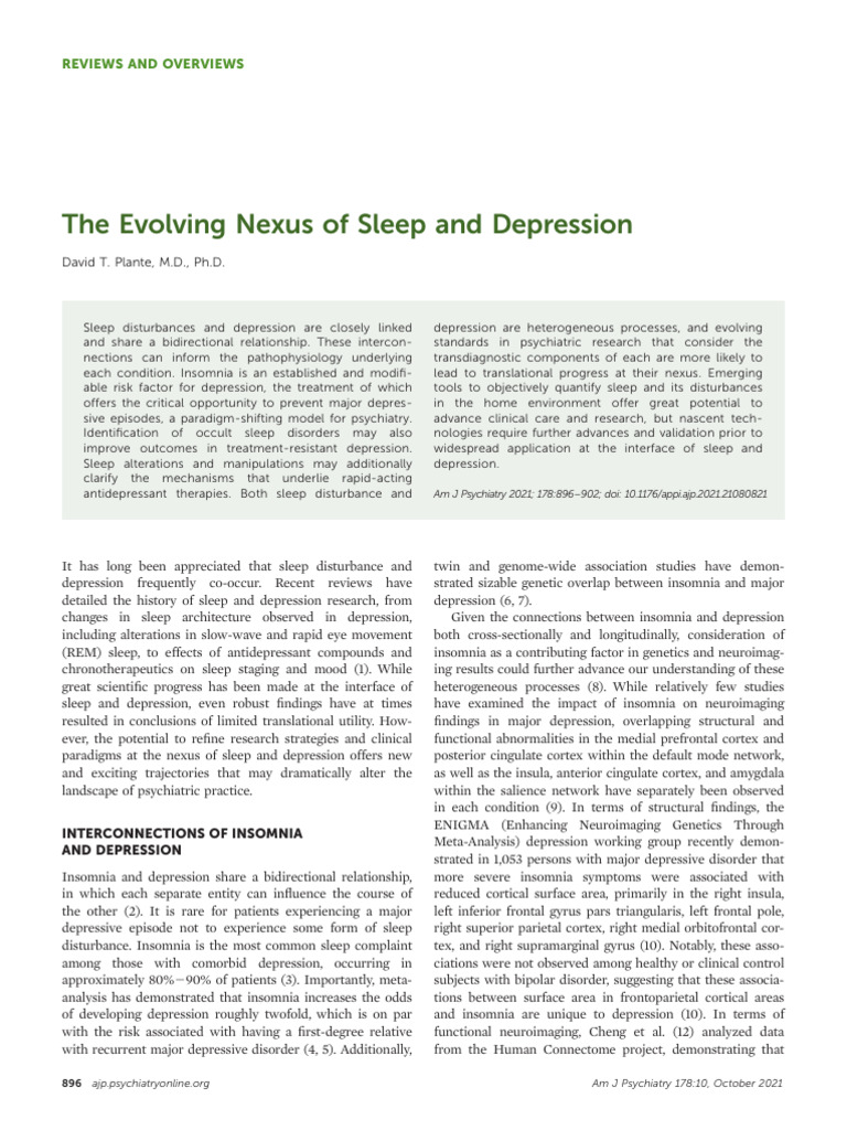 Sueño Appi - Ajp.2021 | PDF