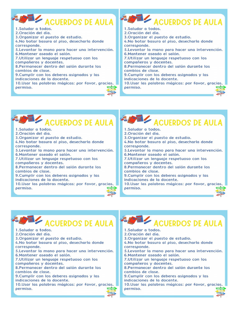 ACUERDOS DE AULA PARA PRIMARIA | PDF