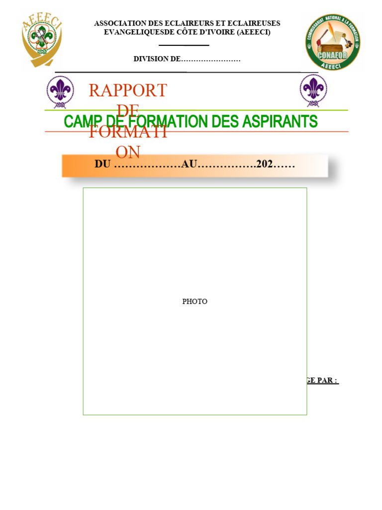 Caneva de Rapport de Formation | PDF