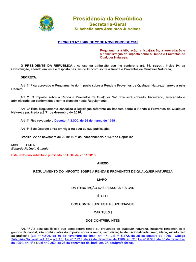 Regras Do Irpf e Irpj | PDF