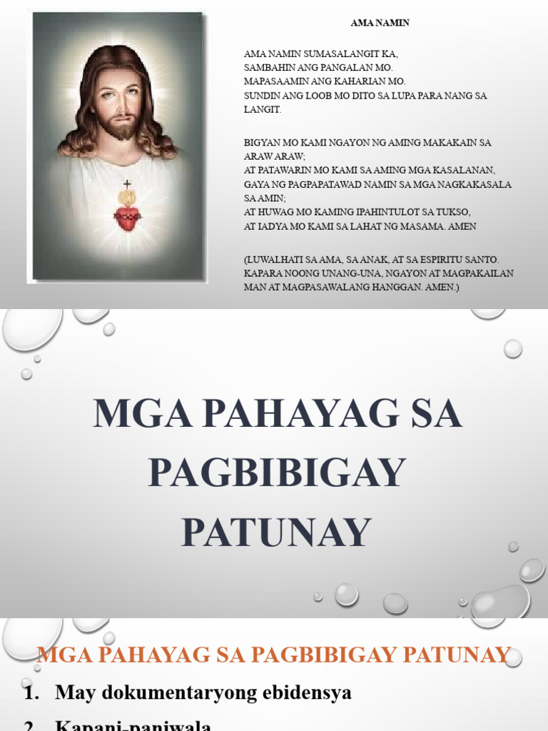 Mga Pahayag Sa Pagbibigay Patunay | PDF