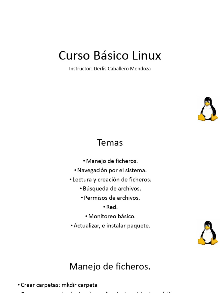 Curso básico linux | PDF | Archivo de computadora | Ingeniería Informática