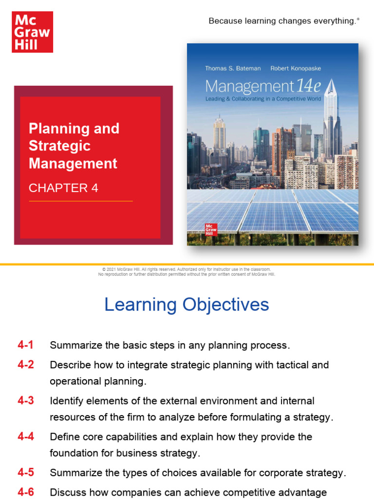 Bate14e_PPT_C04 (1) | PDF | Strategic Management | Goal