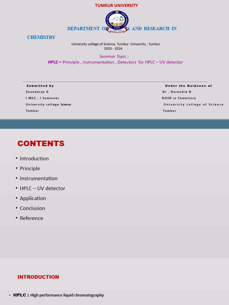 HPLC | PDF | High Performance Liquid Chromatography | Chromatography