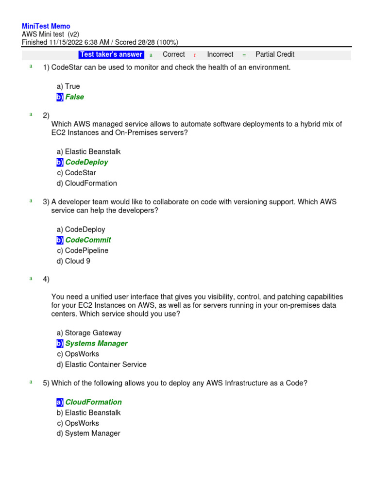 Mini Test | PDF | Amazon Web Services | Platform As A Service