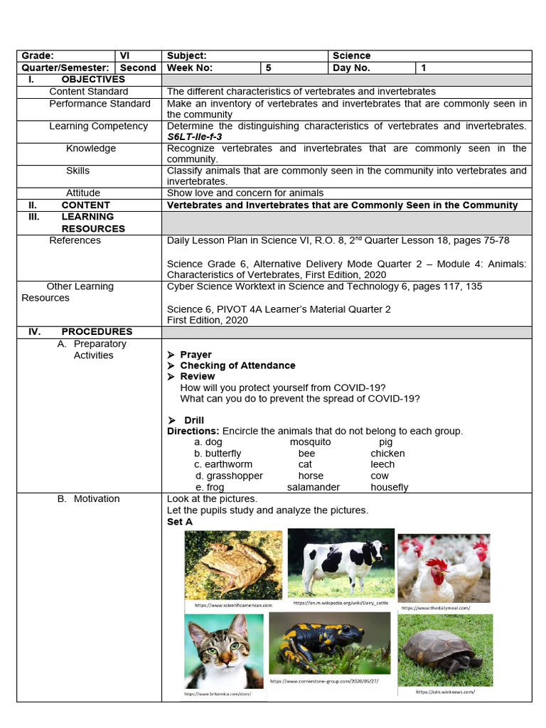 2nd Quarter Co (2022-2023) Science | PDF | Invertebrate | Vertebrates