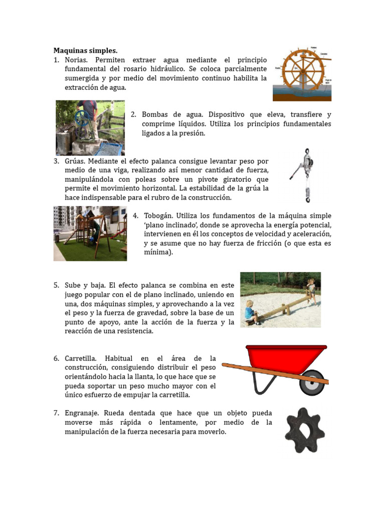 Maquinas simples | PDF | Palanca | Fuerza
