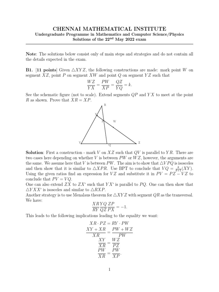 Ugmath2022 22may Partb Solutions | PDF | Mathematical Analysis | Mathematical Objects