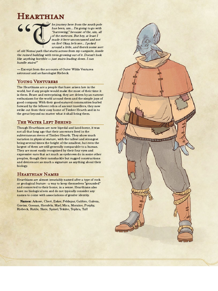 Hearthians of Outer Wilds: Traits & Names | PDF | Religion ...
