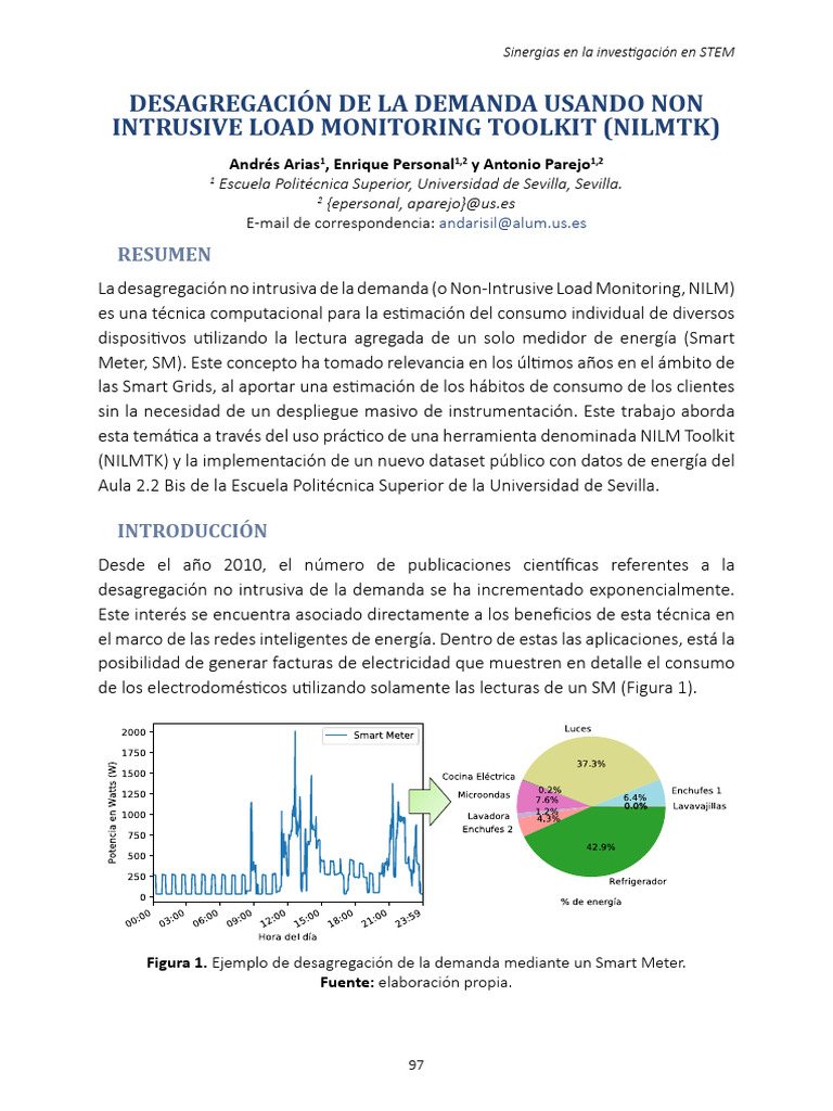 Desagregación De La Demanda Usando Non Intrusive Load Monitoring Toolkit Nilmtk Pdf 