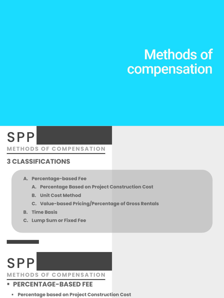 Methods of Compensation | PDF | Per Diem | Architect