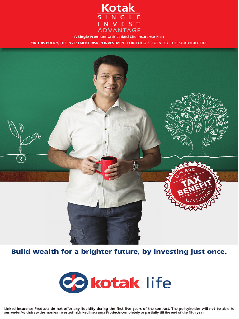 Kotak Single Invest Advantage Plan | PDF | Insurance | Life Insurance