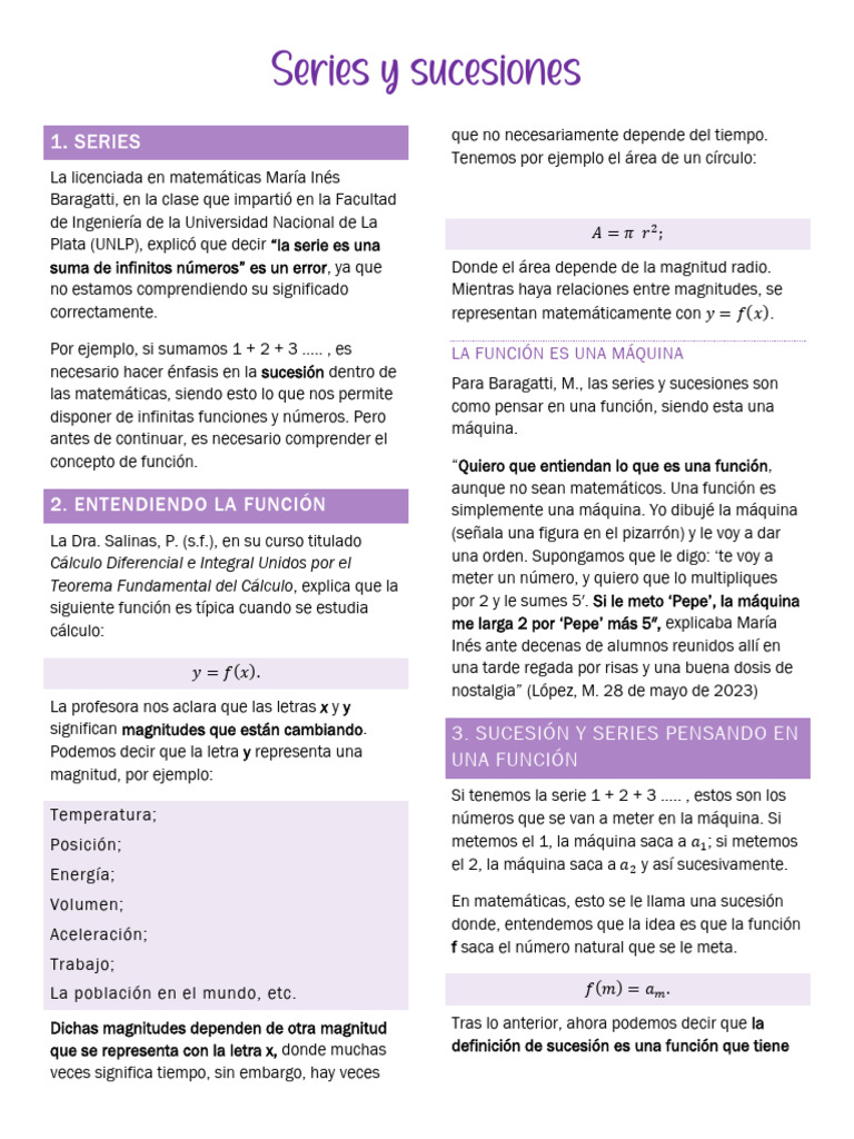 Series y Sucesiones | PDF | Secuencia | Función (Matemáticas)