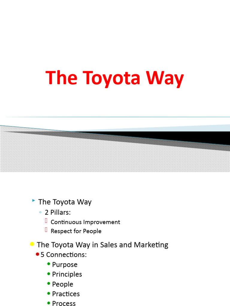 Toyota Way Summarized | PDF | Toyota | Lean Manufacturing