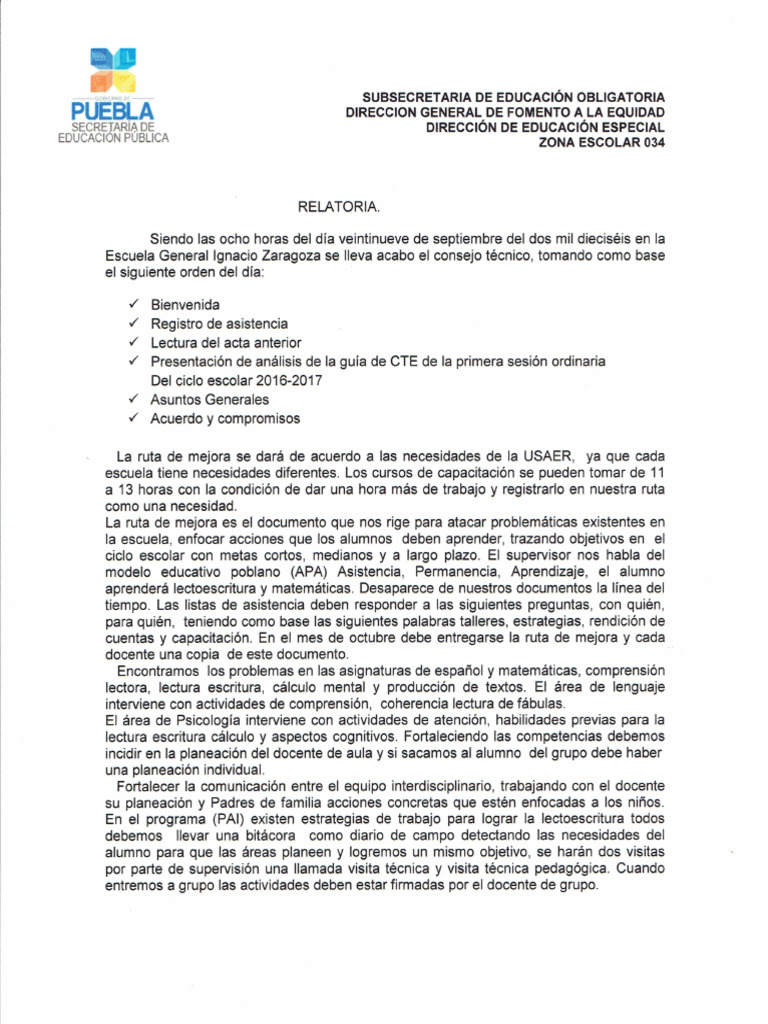 1 Cte Relatoria Hoja 1 U.94 | PDF