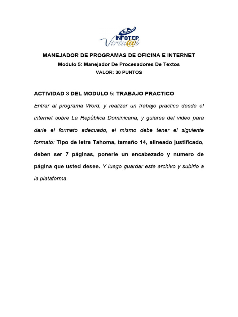 Actividad 3 Modulo 5 | PDF