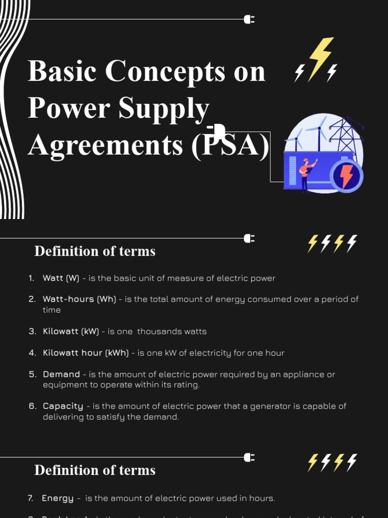 Power Supply Agreements: Key Concepts | PDF | Watt | Power (Physics)