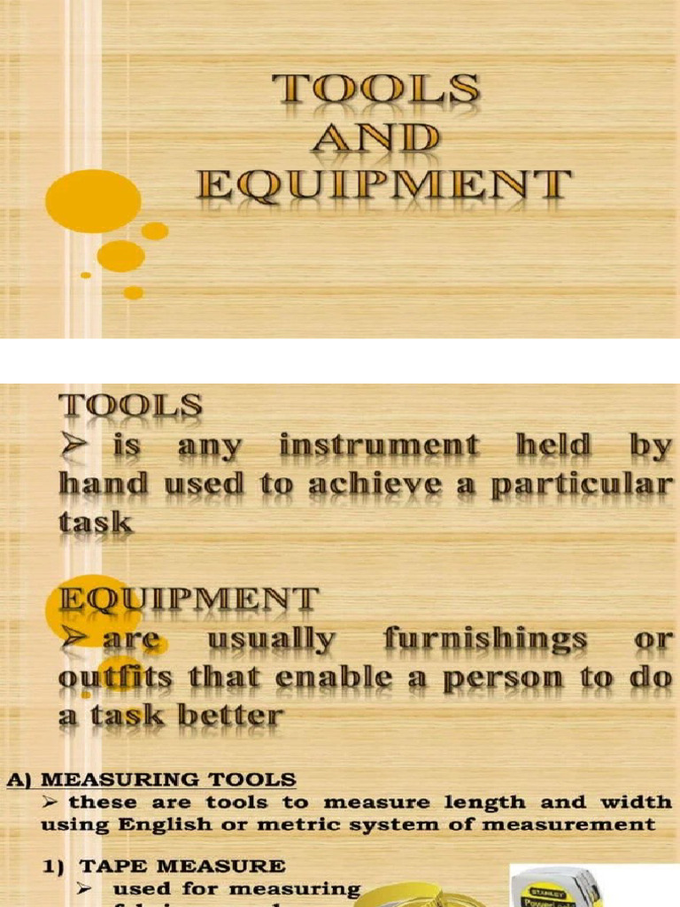 Basic Tools and Materials | PDF