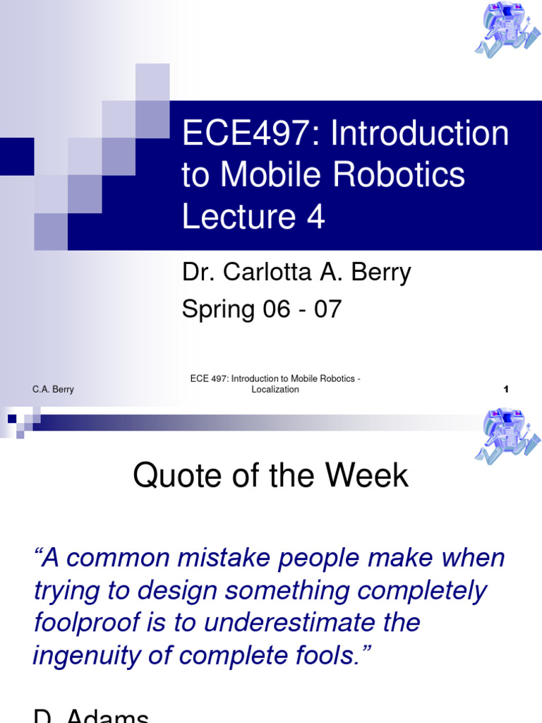 Lecture4 Localization Representation | PDF | Robotics | Robot