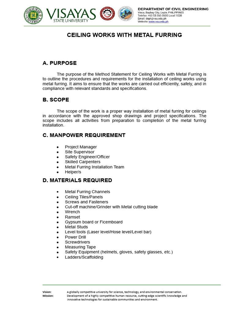 MOS_CEILING-WORKS-WITH-METAL-FURRING | PDF | Screw | Drywall